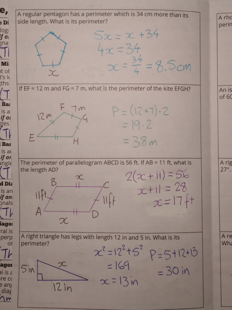 Perimeters of Polygons INB Page – The Prime Factorisation of Me